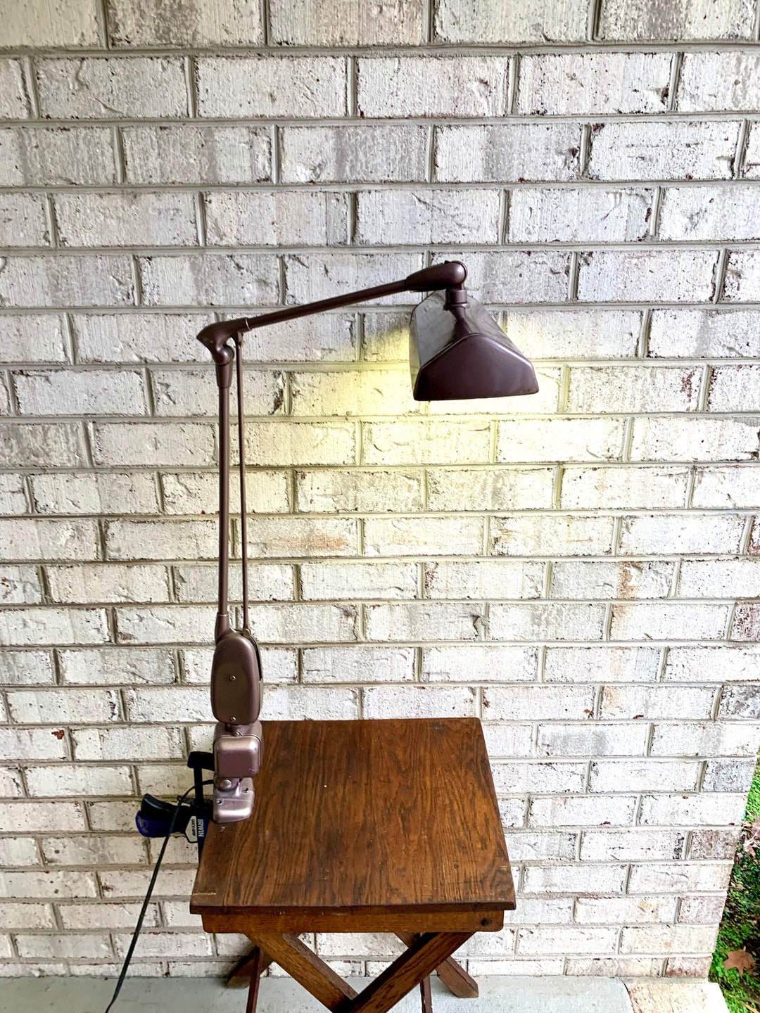 Vintage Dazor Floating Arm Desk Lamp | Industrial Floating Lamp ...