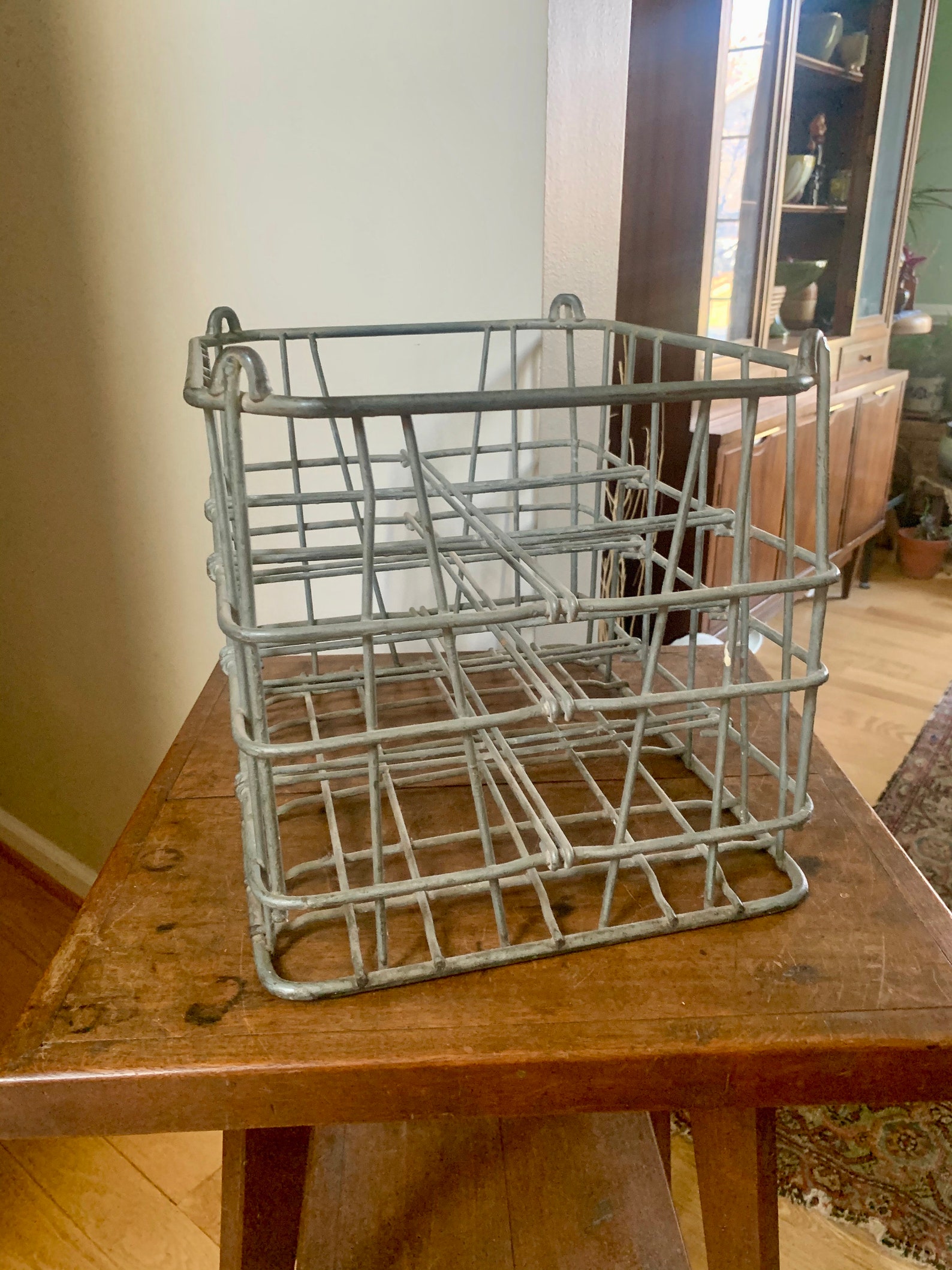 Vintage Metal Milk Crate Rustic Metal Milk Crate Antique - Etsy