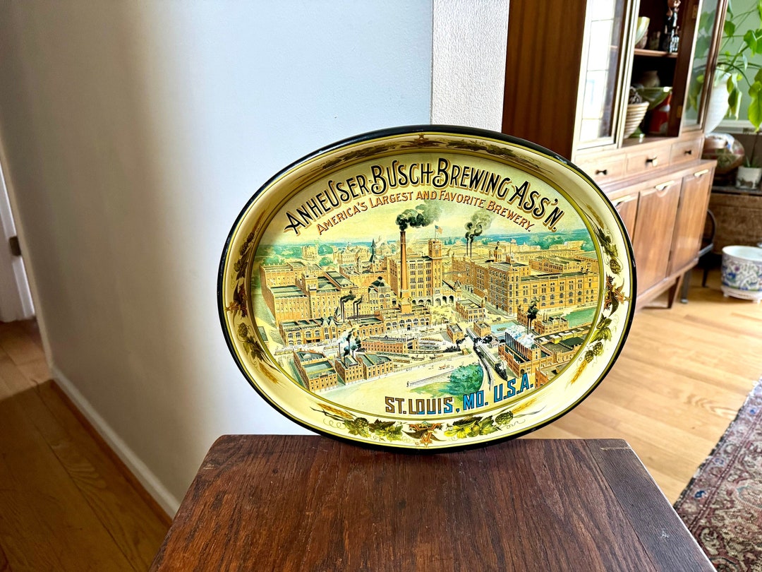 Vintage Anheuser Busch Serving Tray/sign Beer Advertisement Tray ...
