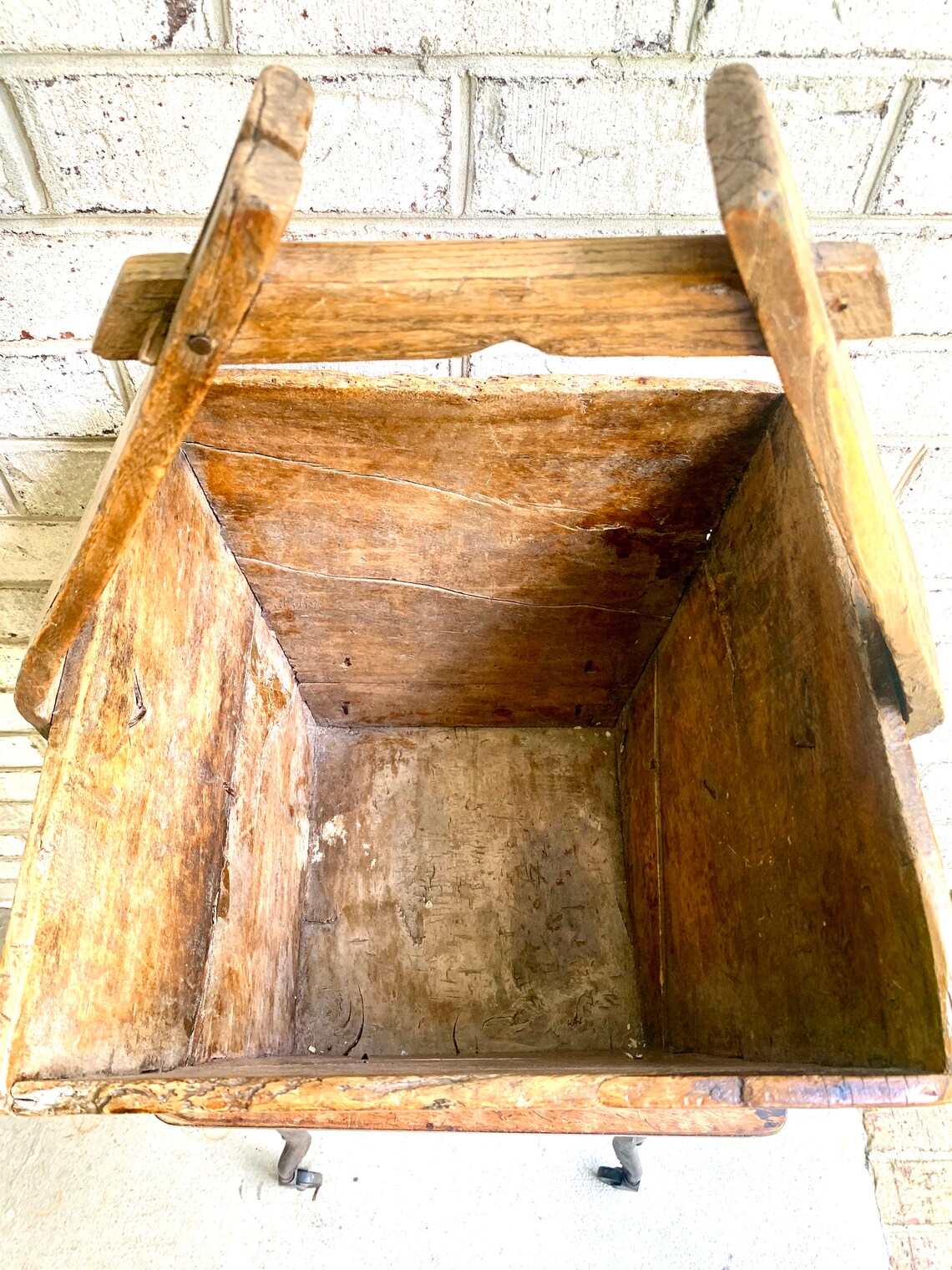 Antique Chinese Wood Gathering Basket Asian Hand Painted - Etsy