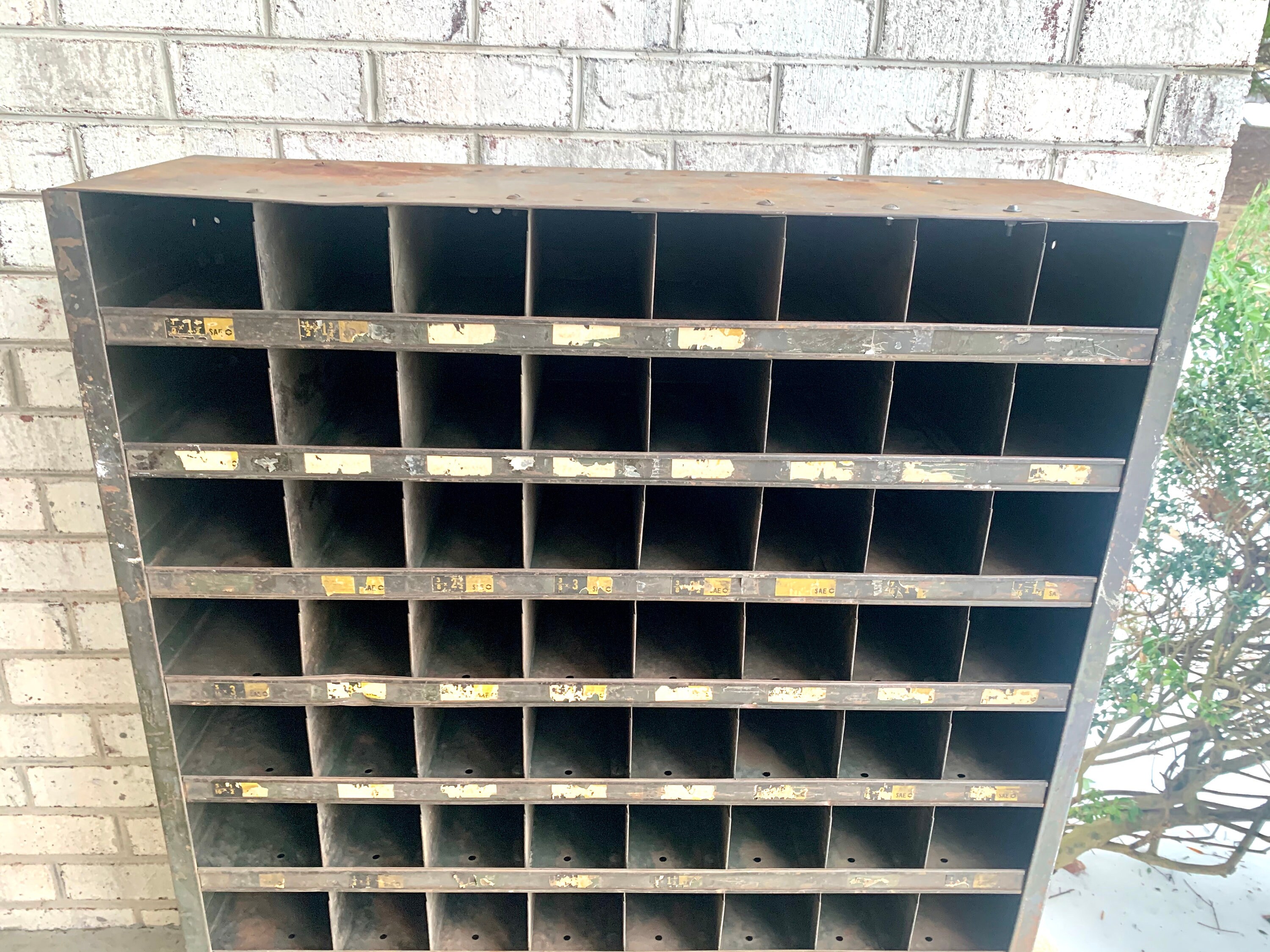 Industrial Metal Parts Bin Distressed Organization Cabinet - Etsy