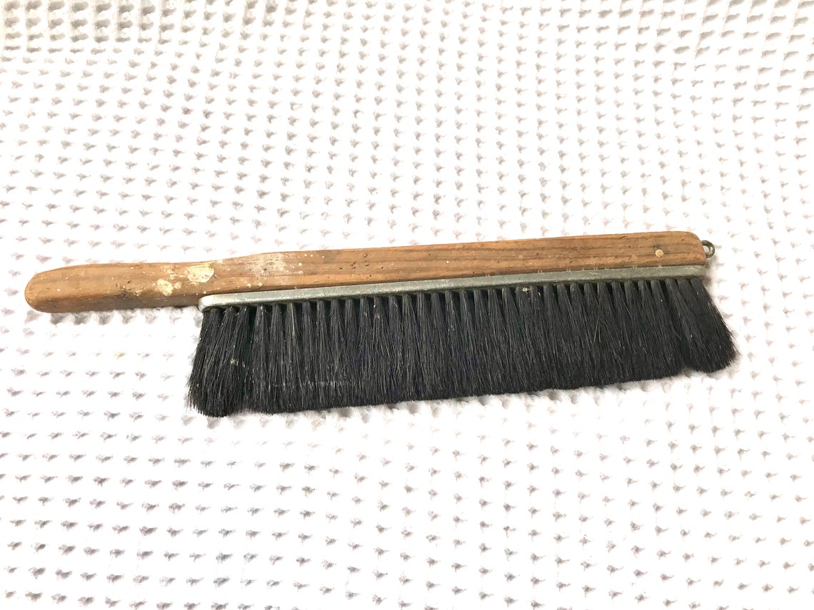 Vintage Large Wood Handled Wall Paper Brush Rustic Bristle - Etsy