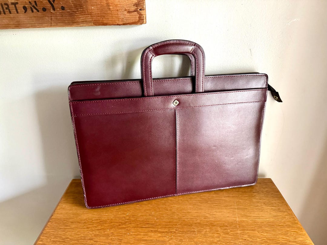 Vintage Samsonite Dignitary Portfolio Leather Briefcase | Vintage ...