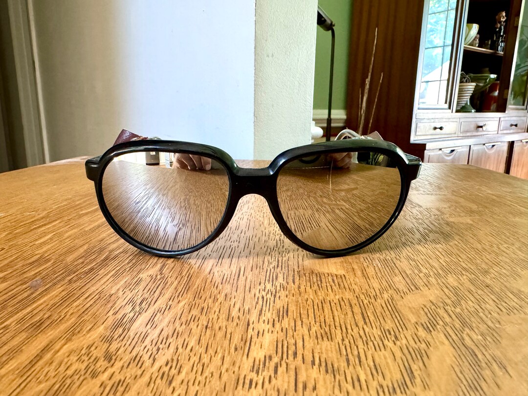 Vintage Black Bolle Mirrored Glacier Glasses | Vaurnet Mirrored Glacier ...