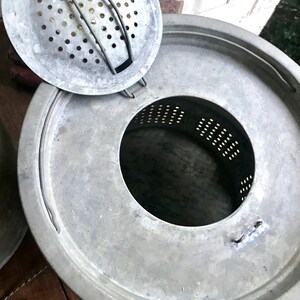 Rustic Minnow Bucket | Metal Bait Bucket With Net | Two Piece Minnow ...