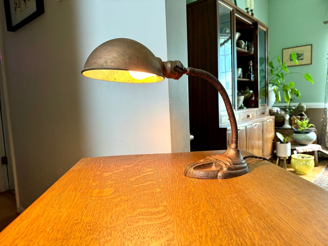 Vintage Rodale Goose Neck Lamp | Industrial Adjustable Desk Lamp | Art ...