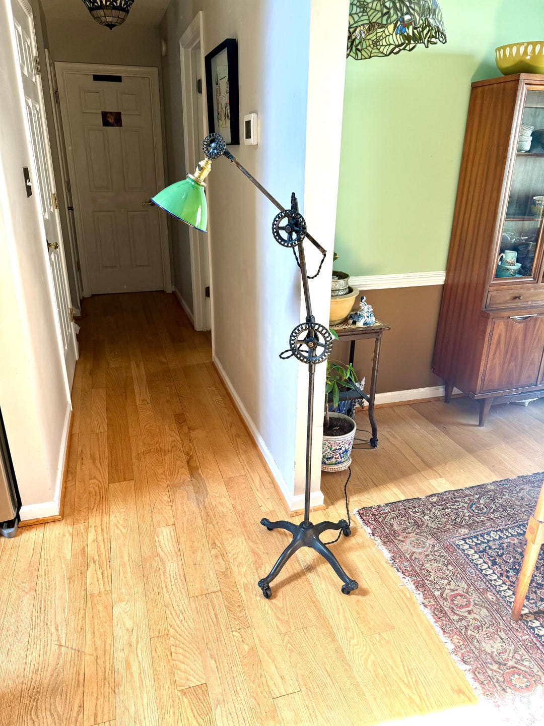Vintage O.C. White Frankenstein Task Lamp | Articulating Drafting Floor ...