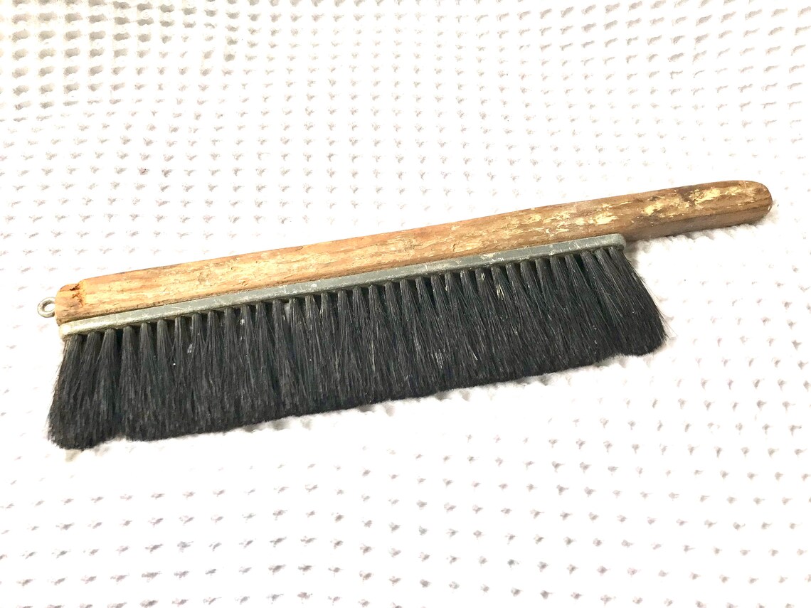 Vintage Large Wood Handled Wall Paper Brush Rustic Bristle - Etsy