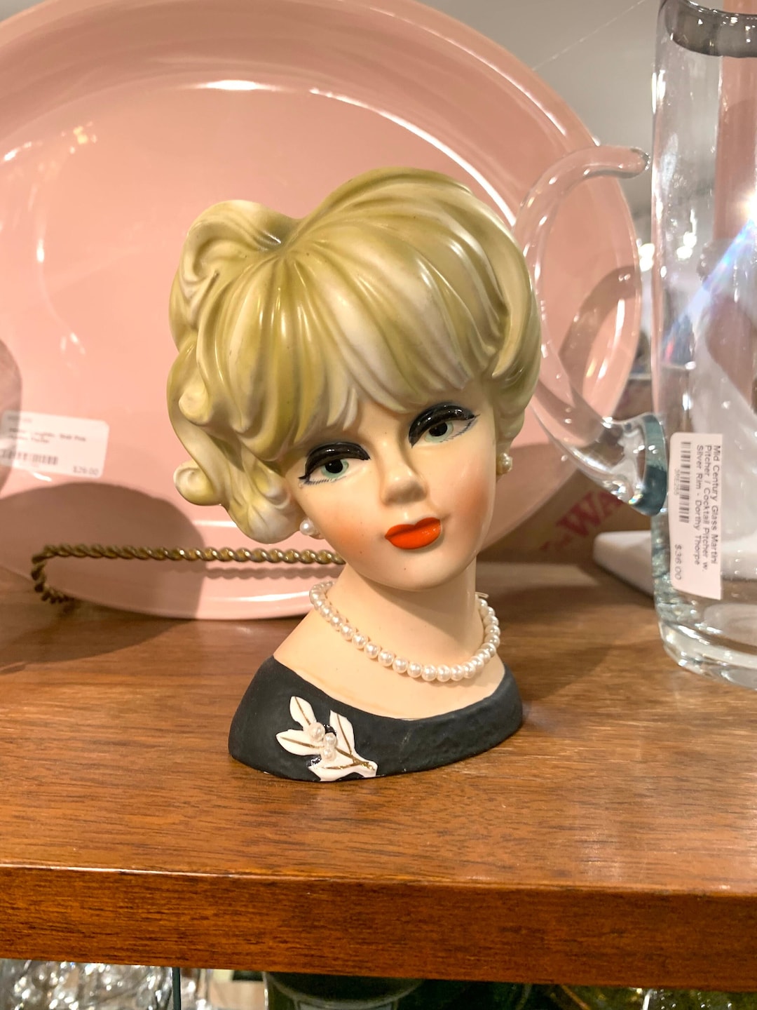 Vintage Napcoware C7472 Blonde Lady Head Vase | 1950's Japan Napco ...