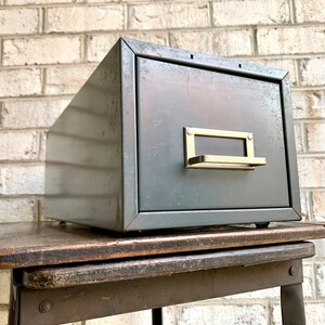 Vintage Rustic Steelmaster Cabinet | Metal Index Card Catalog | Single ...
