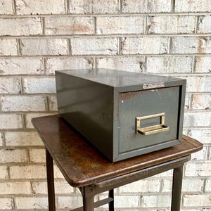 Vintage Rustic Steelmaster Cabinet | Metal Index Card Catalog | Single ...