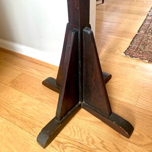 Vintage Wood Coat Rack Wooden Coat Stand Arts and Craft Style Hall Tree ...