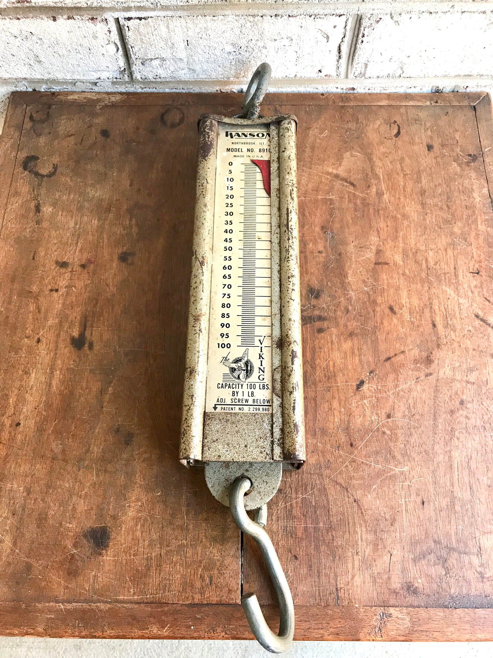 Vintage Hanson Hanging Scale The Viking 100 lb. Scale | Etsy