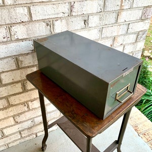 Vintage Rustic Steelmaster Cabinet | Metal Index Card Catalog | Single ...