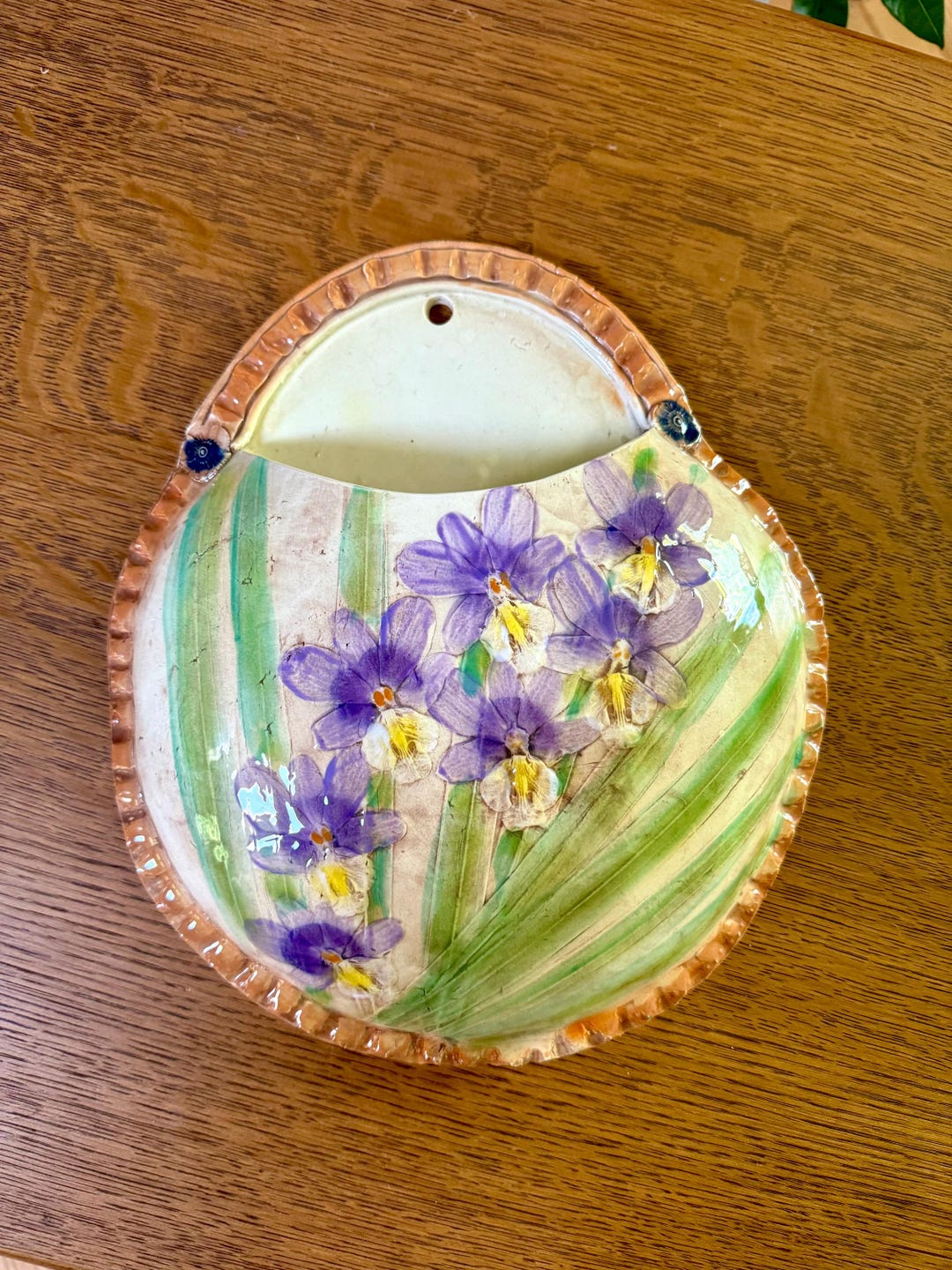 Vintage Kani of Hawaii Ceramic Pocket Planter | Hand Painted Hawaiian ...