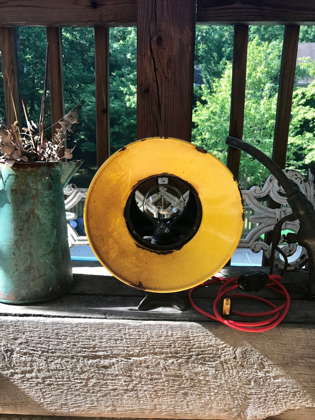 Rustic Railroad Signal Light | Upcycled Railroad Lamp | Steampunk Lamp ...