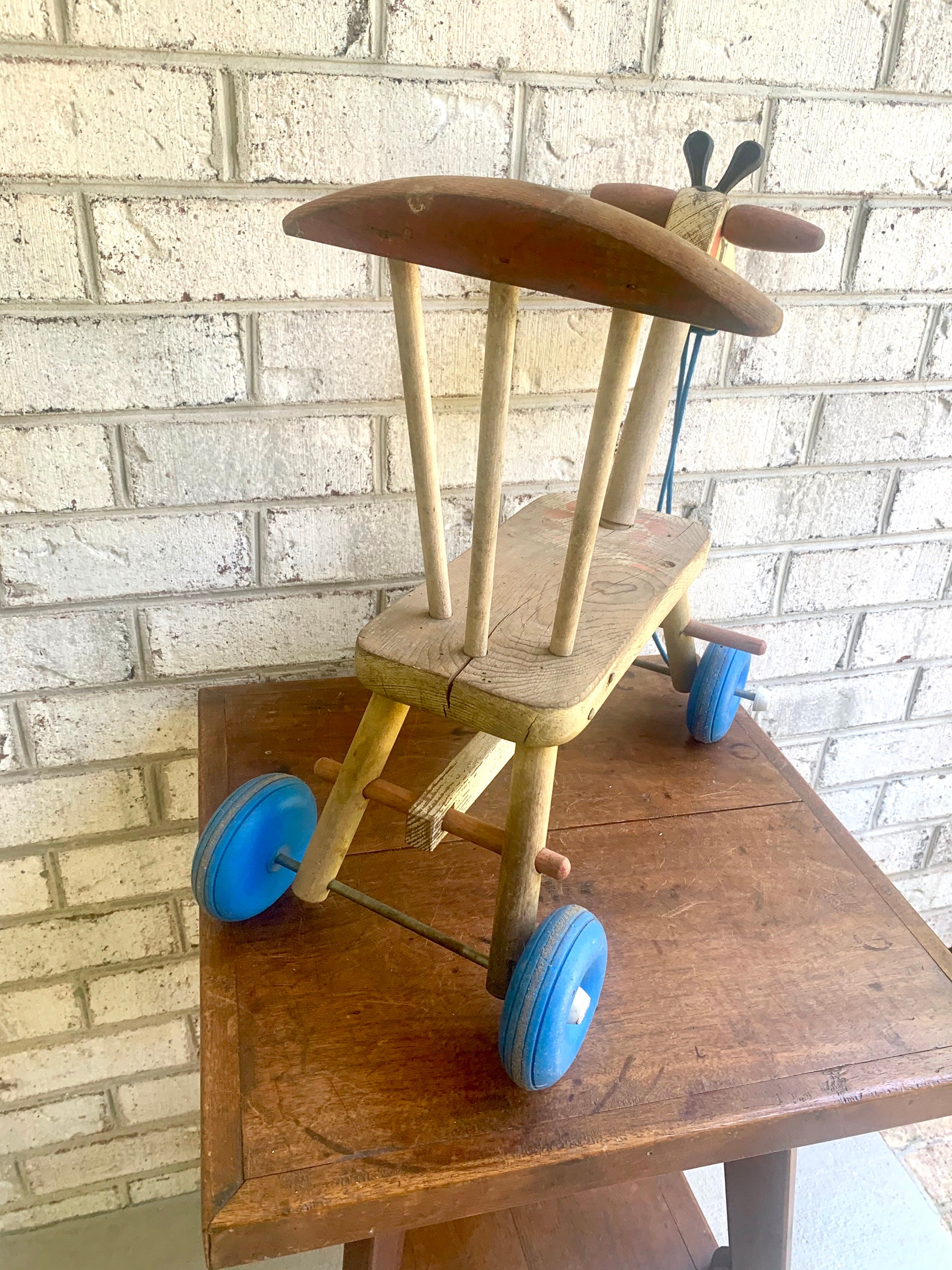 Vintage Wood Riding Giraffe Rustic Wooden Giraffe Riding Toy - Etsy