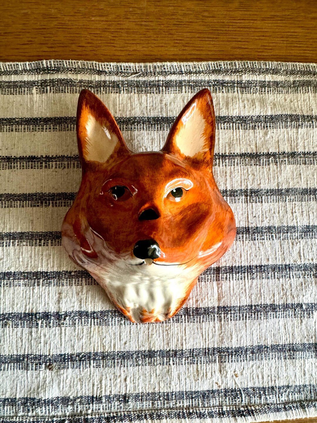 Vintage English Babbacombe Pottery Fox Head String Holder| Fox Head ...