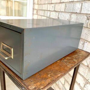 Vintage Rustic Steelmaster Cabinet | Metal Index Card Catalog | Single ...