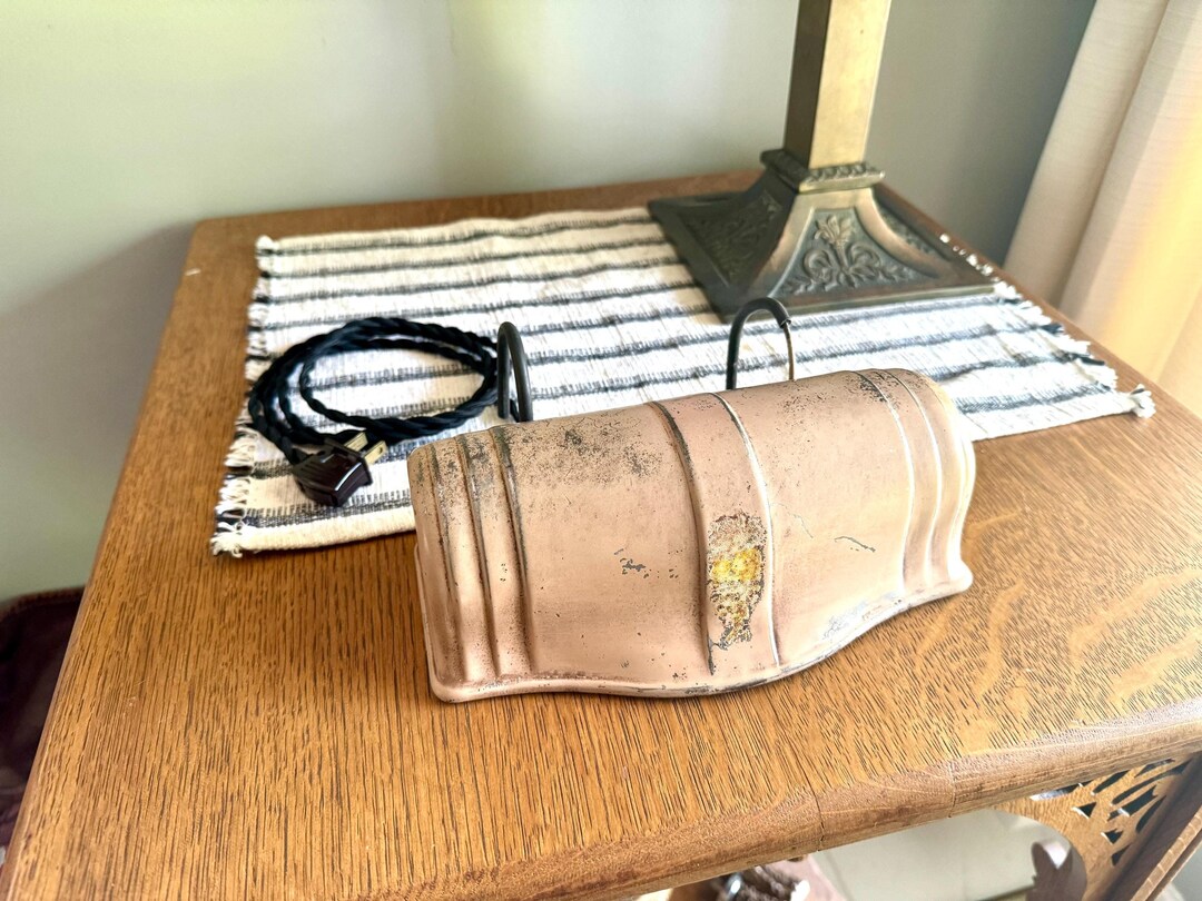 A Mid Century Distressed Headboard Lamp | Rustic Headboard Light | Bed ...