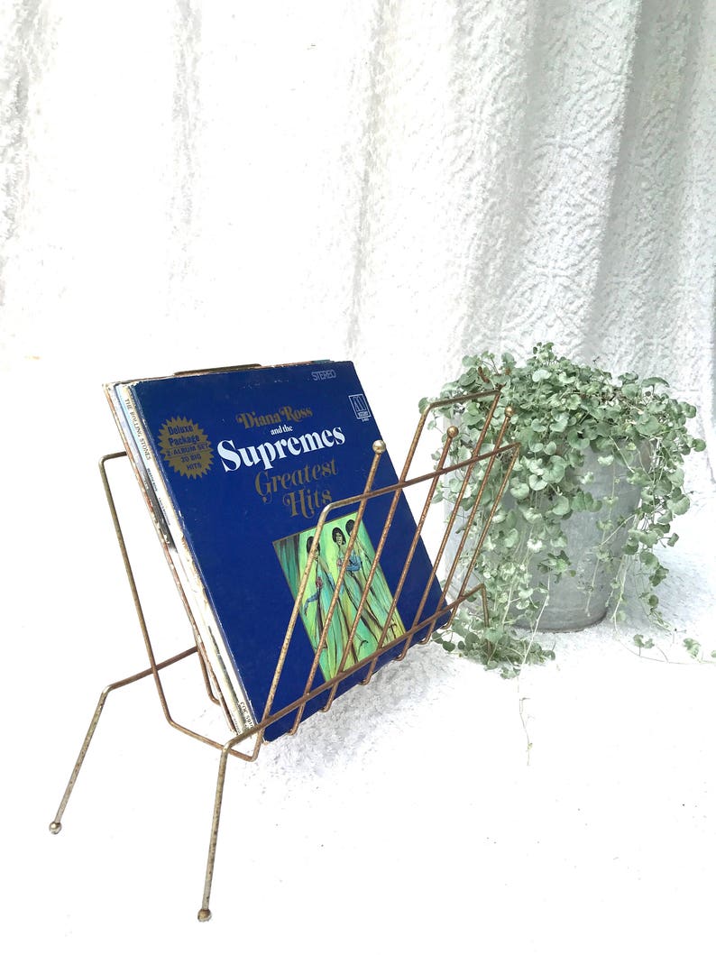 Vintage Magazine Rack Mid Century Atomic Wire Magazine Rack | Etsy