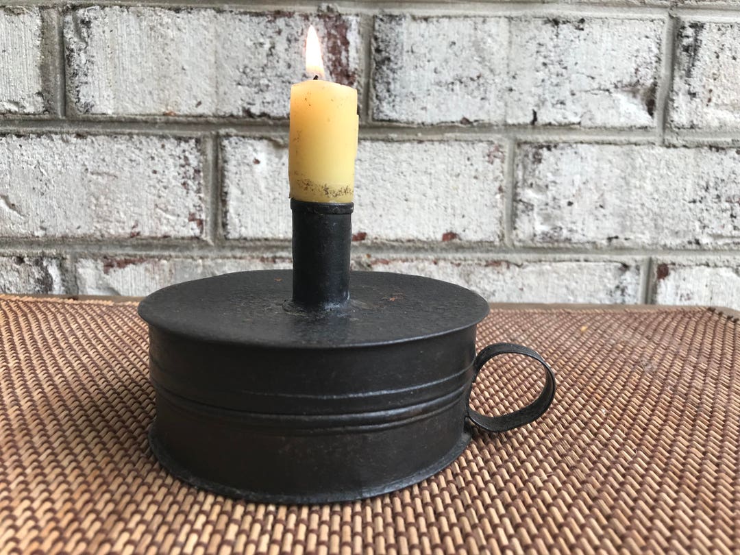 Antique Tinder Box Rustic Candle Holder Primitive Lighting - Etsy