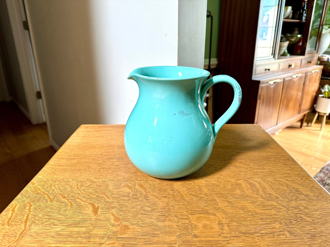 A Vintage Fortunata Italian Ceramic Pitcher | Turquoise Fortunata ...