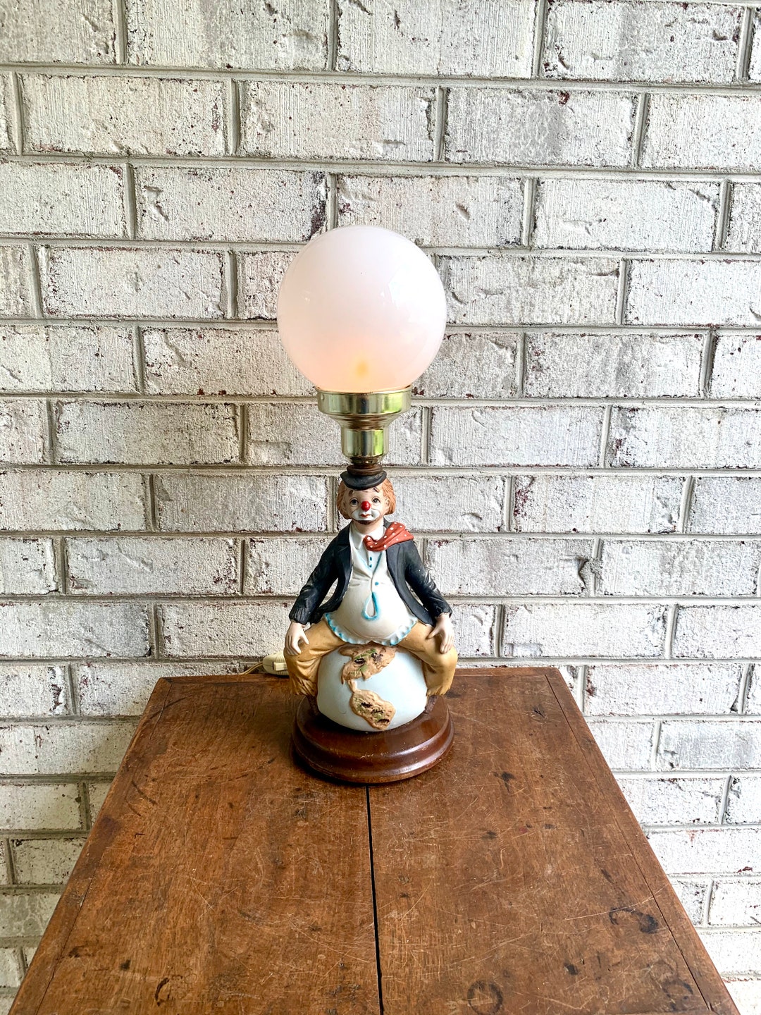 1980s Novelty Lamp Ceramic Clown Lamp Price Products Ceramic Lamp Glass ...