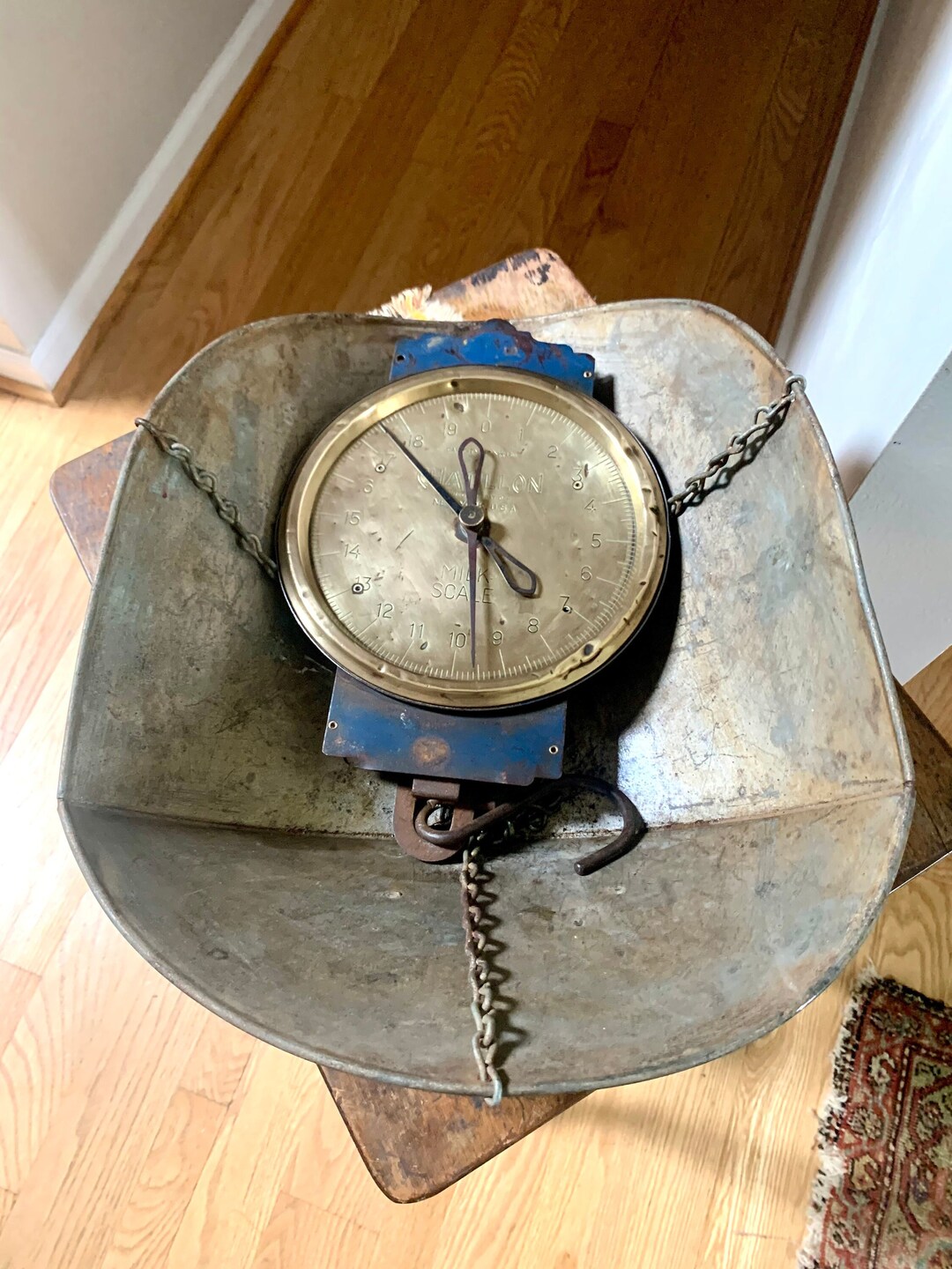 Antique Chatillon 20lbs Milk Scale | New York Brass Chatillon Hanging ...