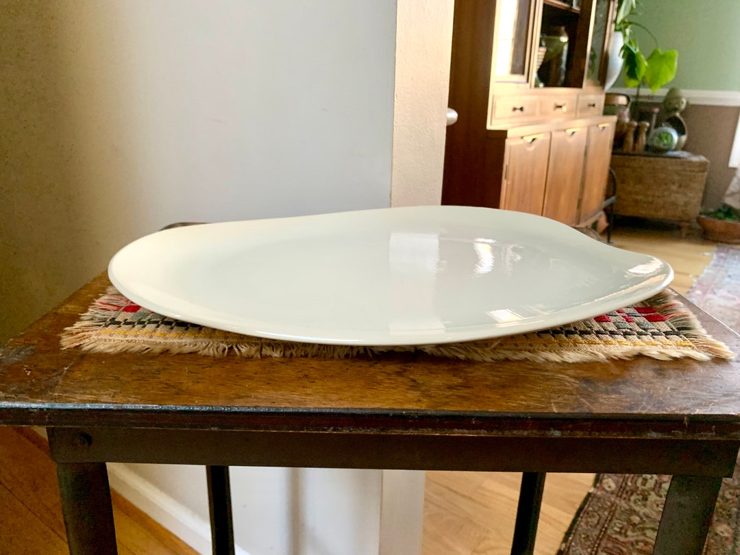 Vintage Redwing China Large Serving Tray Redwing Serving Platter MCM Dinnerware Redwing Textured ...