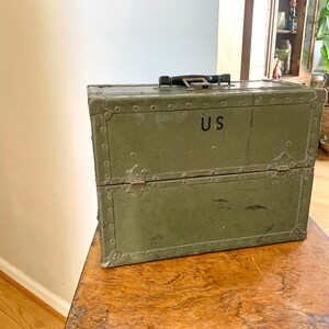 Vintage Military Tool Caddy Small Rauchbach Military Trunk Green US ...