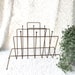 Vintage Magazine Rack Mid Century Atomic Wire Magazine Rack Rustic Gold ...