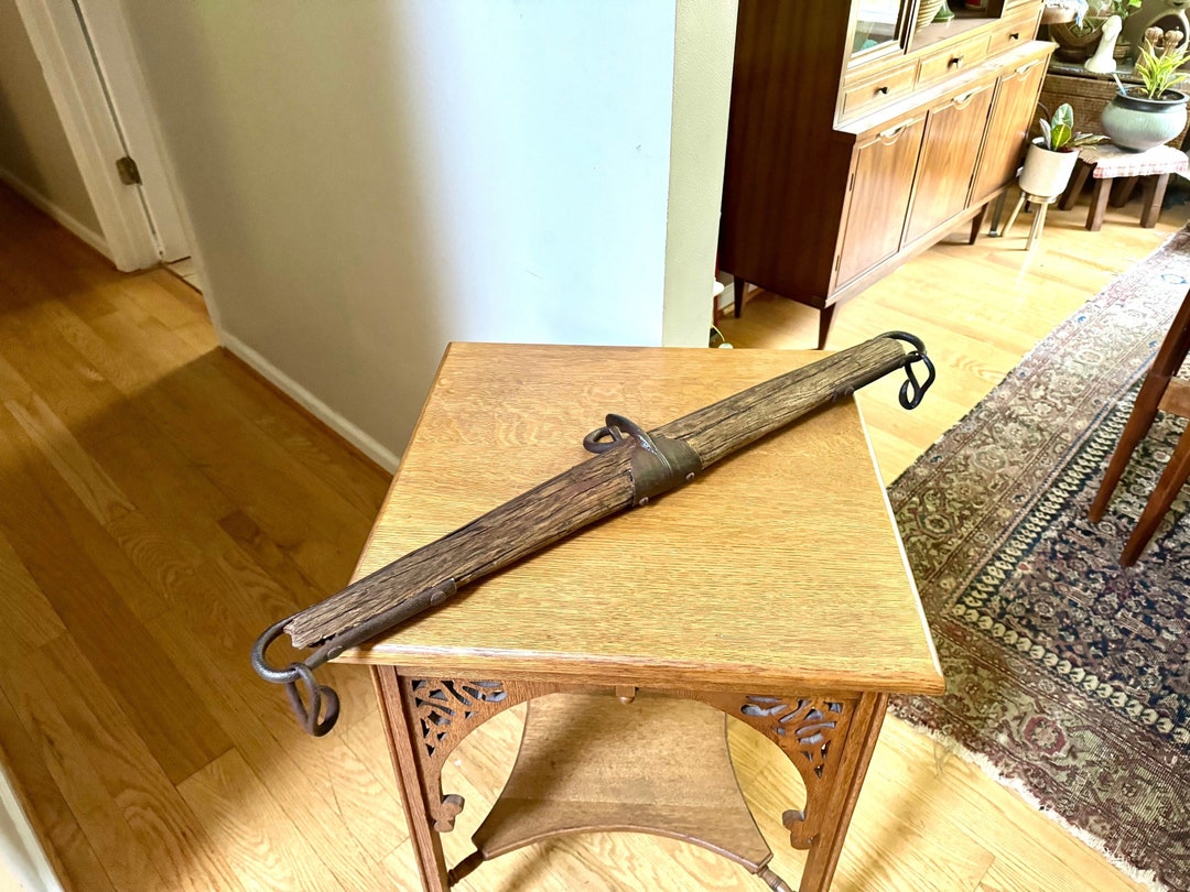 Antique Single Tree Weathered Yoke | Small Primitive Ox Yoke | Rustic ...