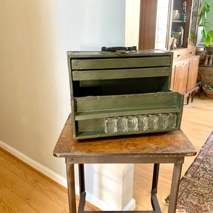 Vintage Military Tool Caddy Small Rauchbach Military Trunk Green US ...