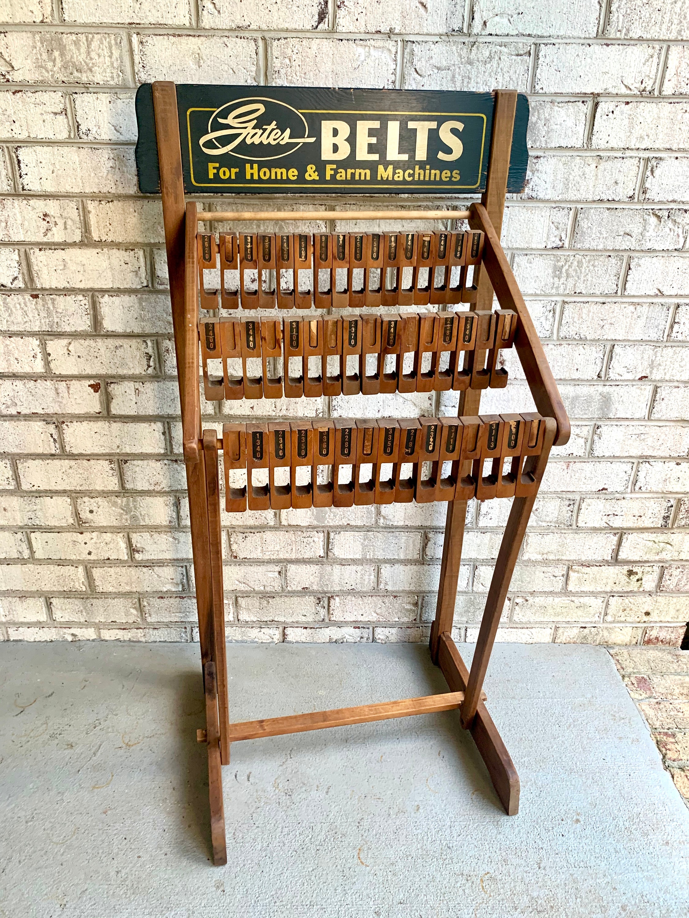 A Vintage Gates Belt Display Gates Belt Display Store Rack - Etsy