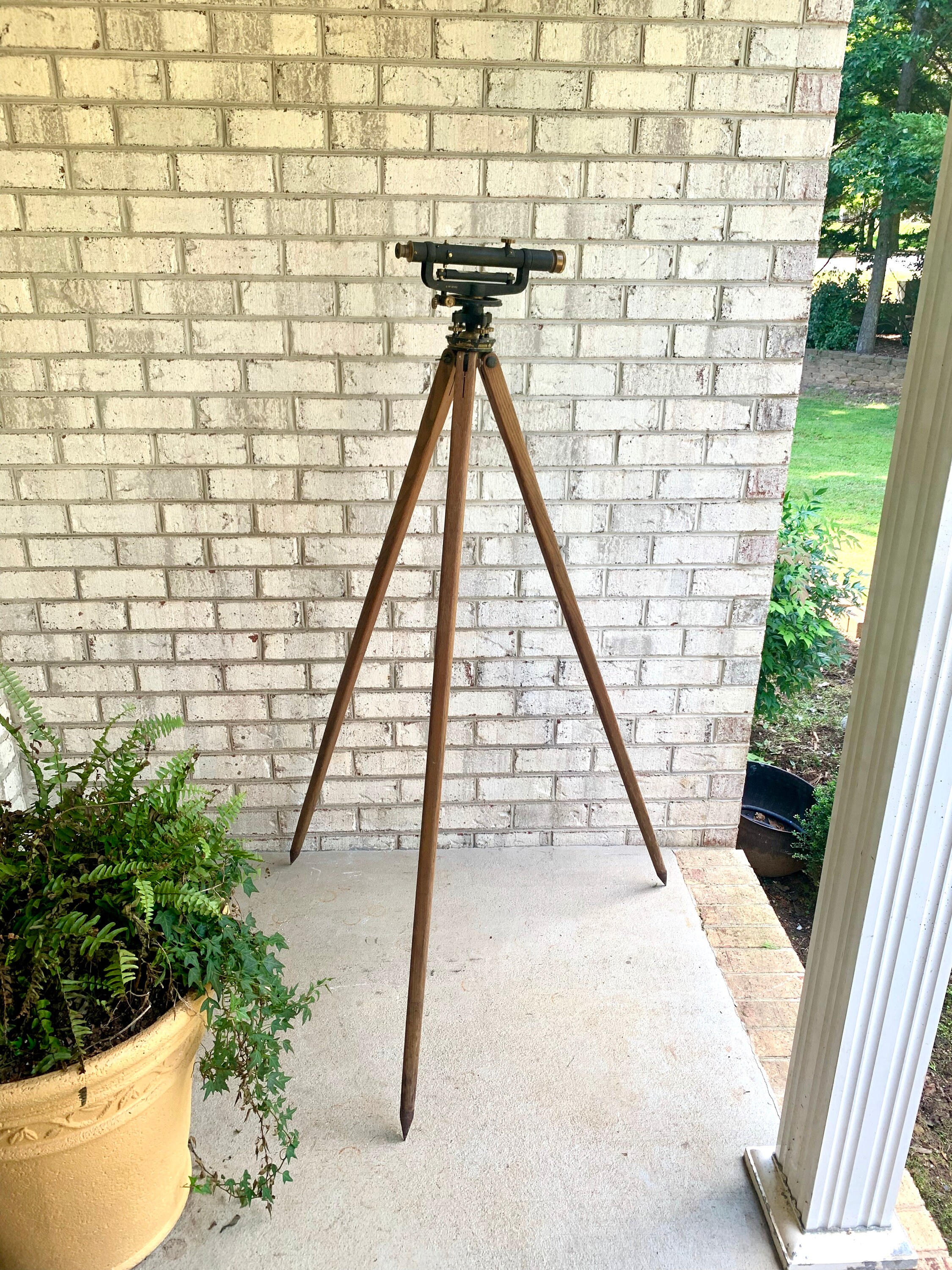 Vintage Surveyor's Transit Level and Tripod Wood Tripod - Etsy