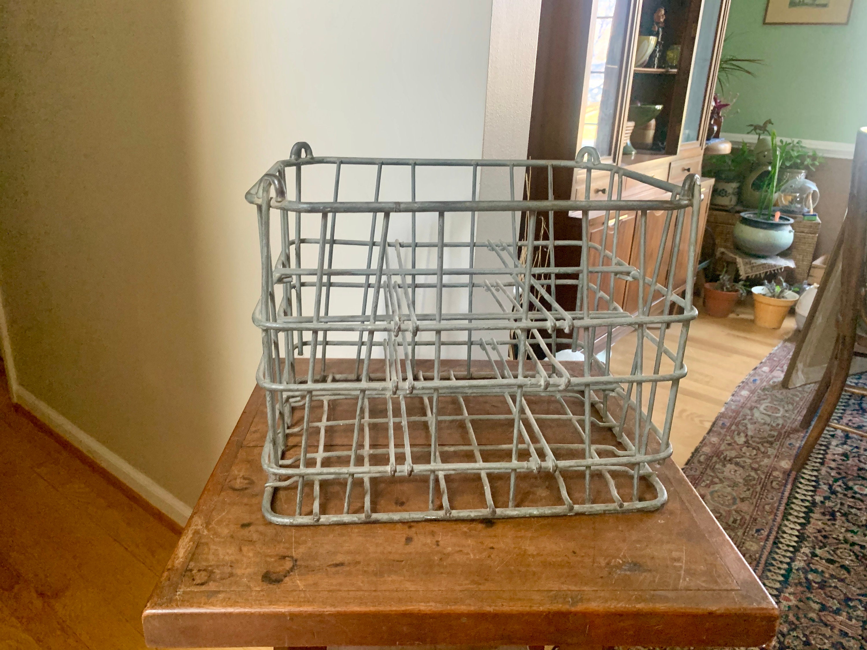 Vintage Metal Milk Crate Rustic Metal Milk Crate Antique | Etsy