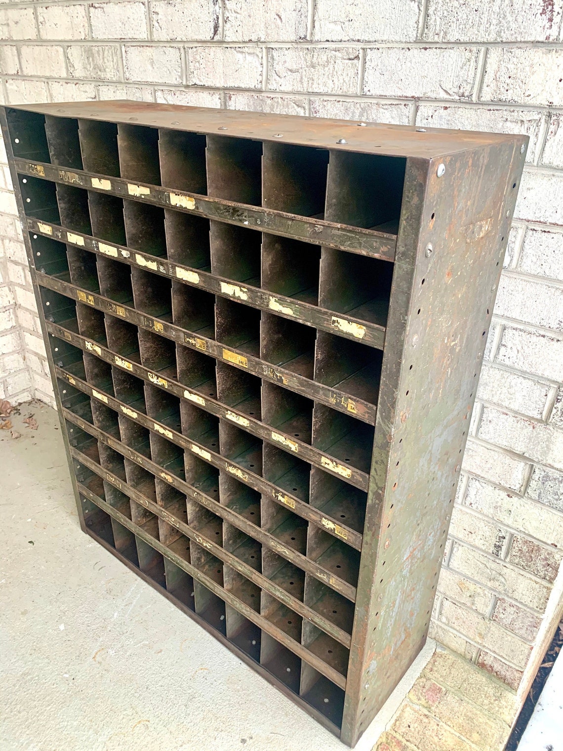 Industrial Metal Parts Bin Distressed Organization Cabinet - Etsy