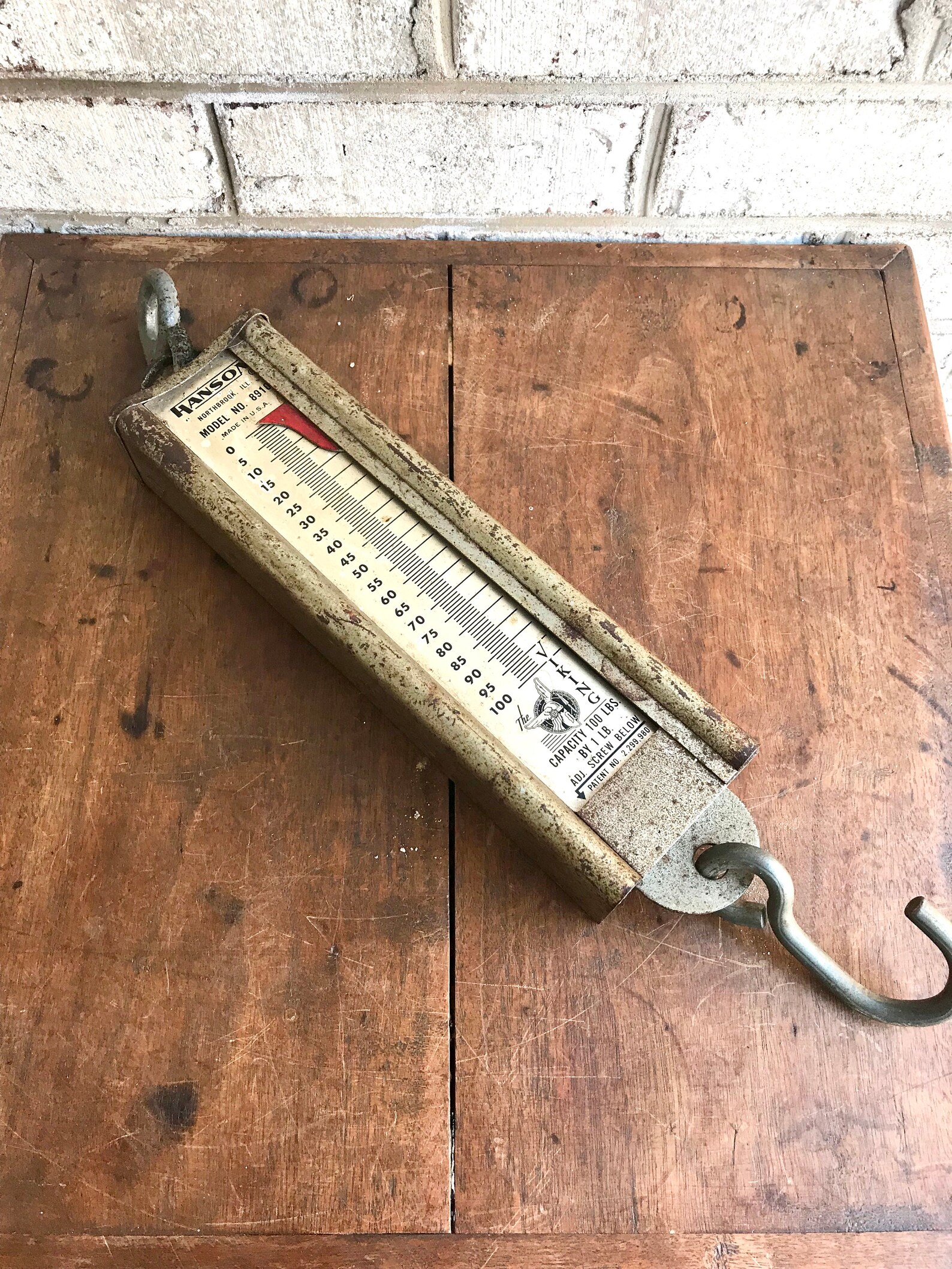 Vintage Hanson Hanging Scale The Viking 100 lb. Scale | Etsy