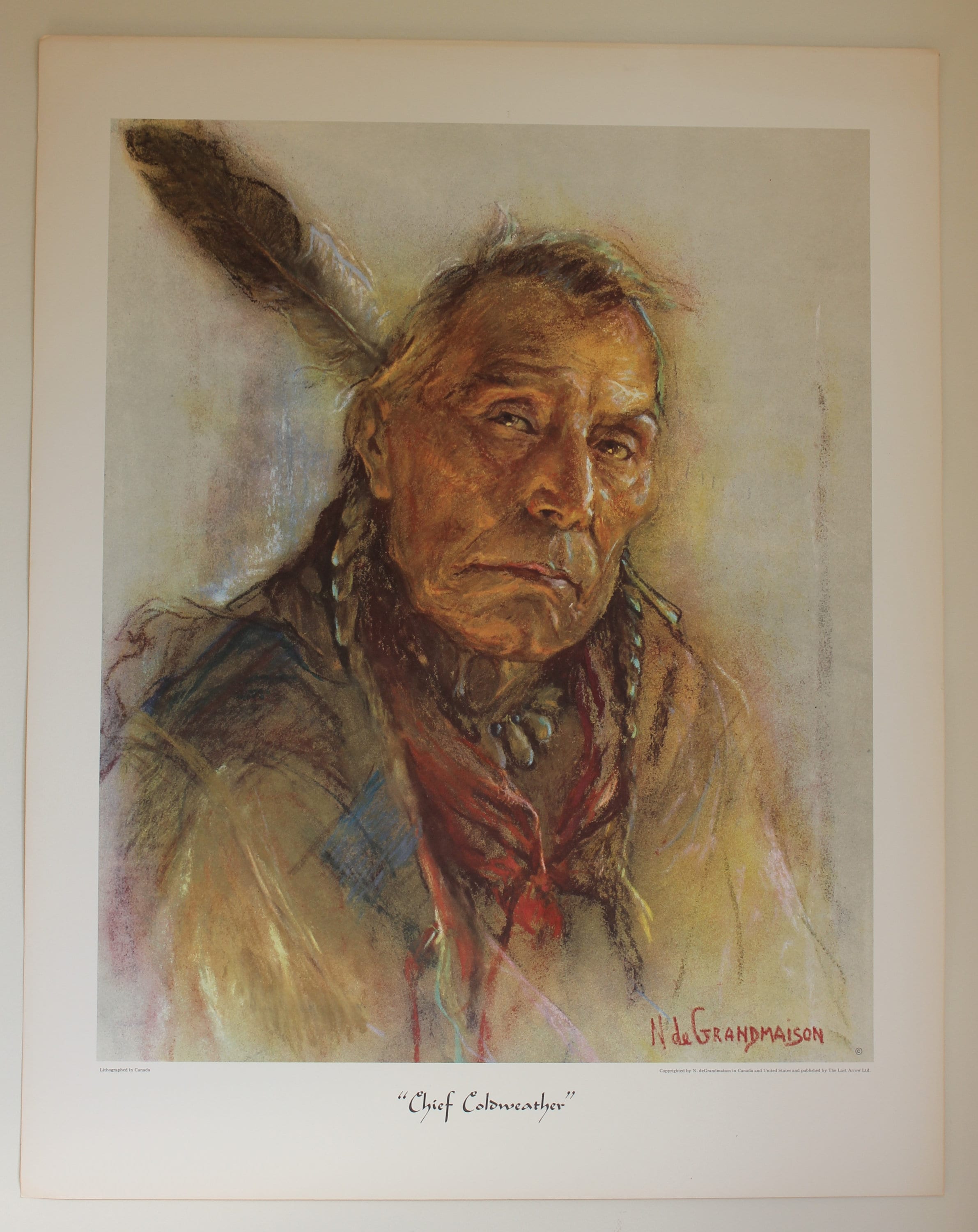 N. De Grandmaison Print/lithograph, Limited Edition chief Coldweather ...