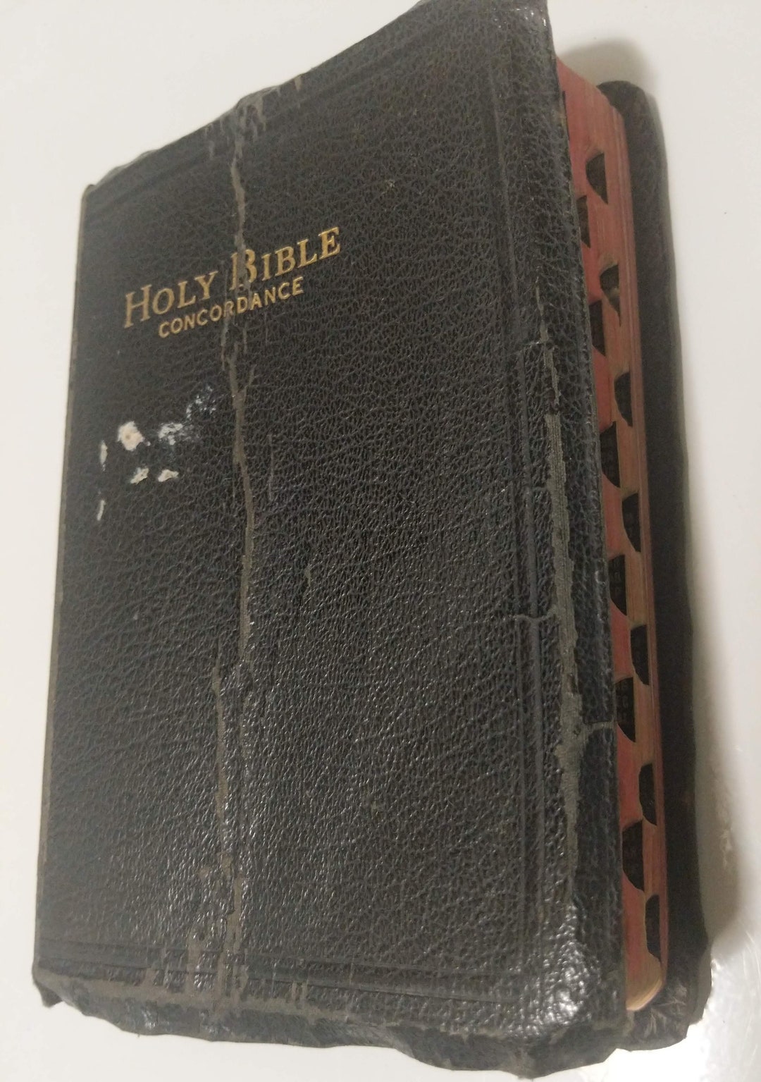 Vintage Bible Old Family Bible Leather Bound Bible Grandma - Etsy
