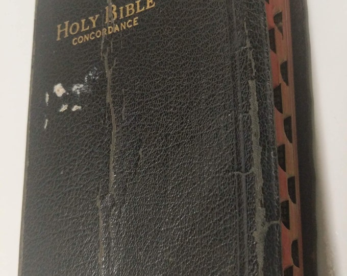 Vintage Bible, Old Family Bible, Leather Bound Bible, Grandma Bible ...