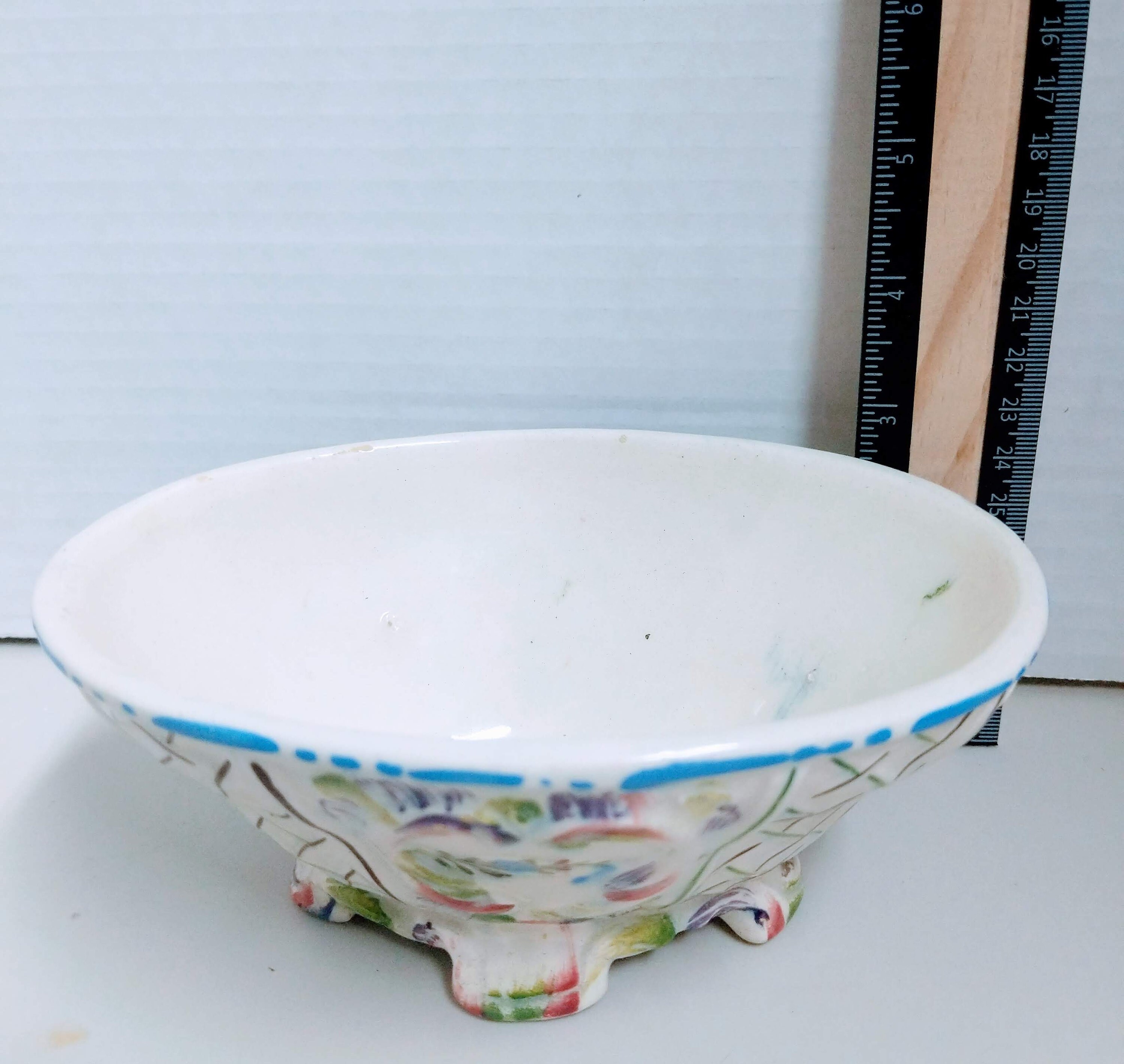 Footed Bowl Italian Pottery Decorative Bowl Antique Bowl Italy Pottery ...