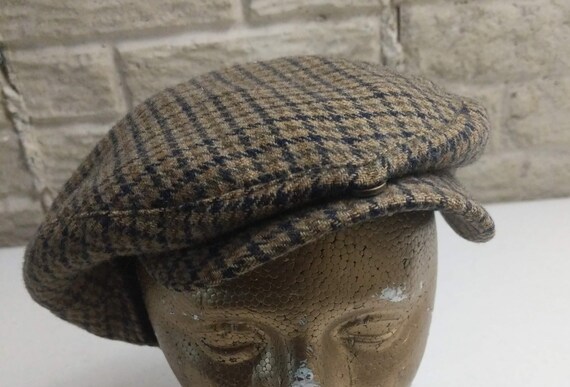 Houndstooth Cap | Paddy Cap | Vintage Mens Cap | Flat… - Gem