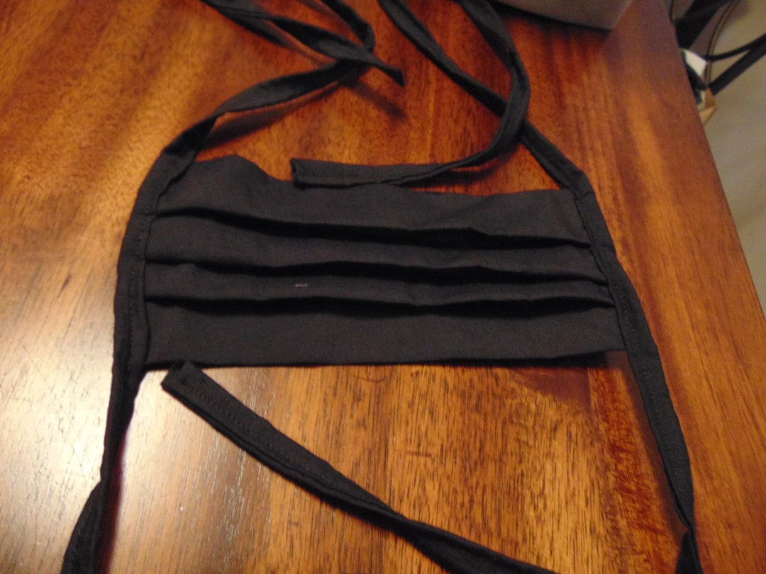 Black Face Mask With Filter Capability - Etsy