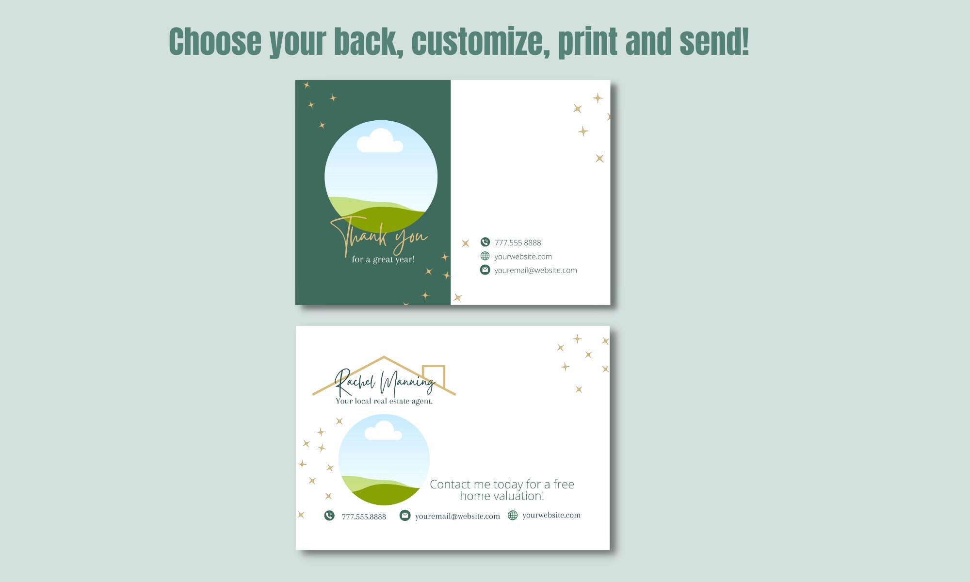 Real Estate Christmas Cards, Real Estate Holiday Postcard Packet ...