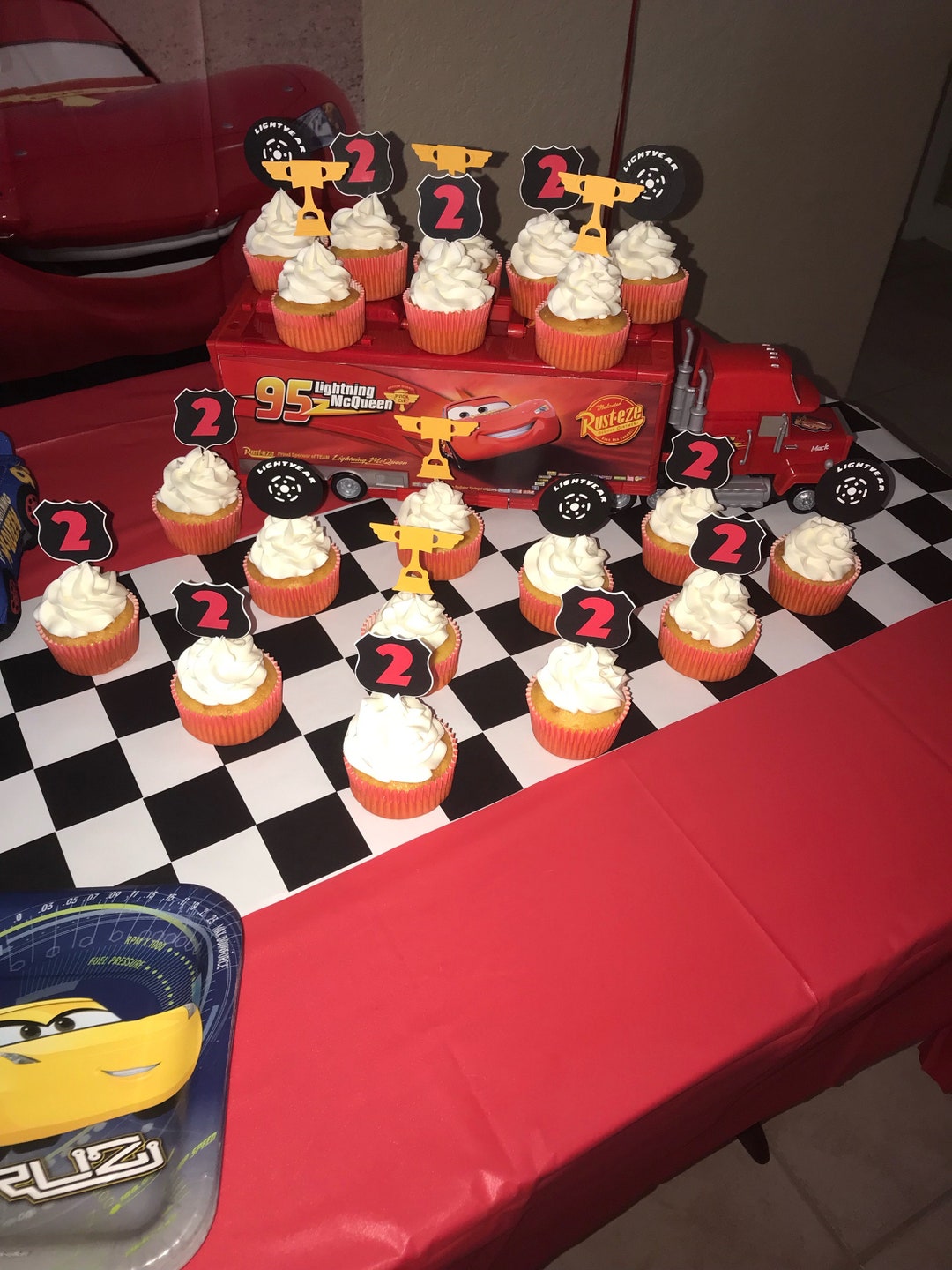 Cars Themed Cupcake Toppers - Etsy
