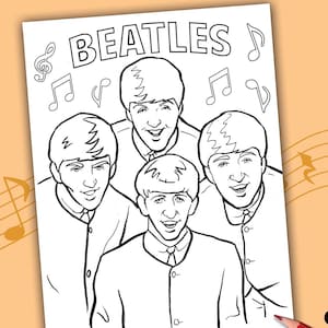 beatles coloring pages free