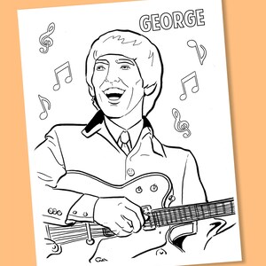BEATLES Coloring Page Digital Download, 5 PAGES, Hand-drawn Coloring ...