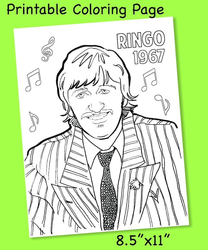 Beatles 1967 Hand-drawn Coloring Pages, Set of 5 (digital Download) - Etsy